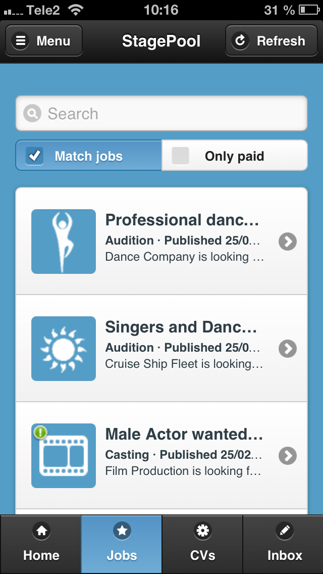 StagePool in your smartphone