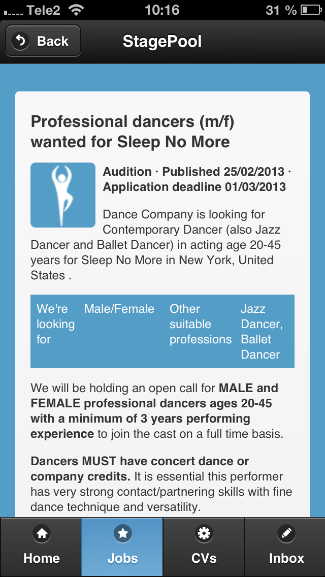 StagePool in your smartphone